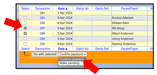 7.10.5 Pending Transactions – u3a Beacon