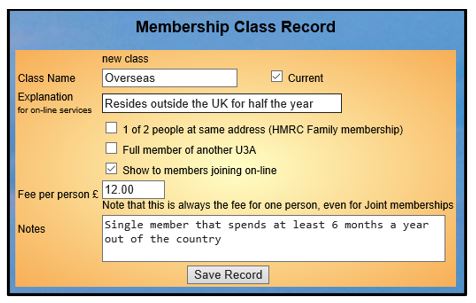 8.7 Membership Set-up – u3a Beacon
