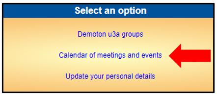 10.2.3 Viewing your Calendar – u3a Beacon